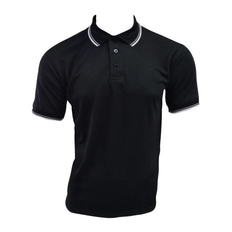Male Waffle Stripe Dri Fit Polos - Miguel Moses