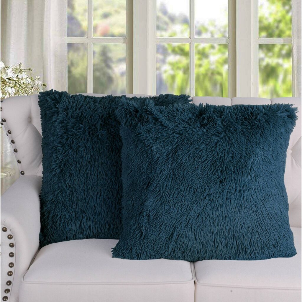 Shaggy Throw Cushion Cases (3 for $110) - Miguel Moses