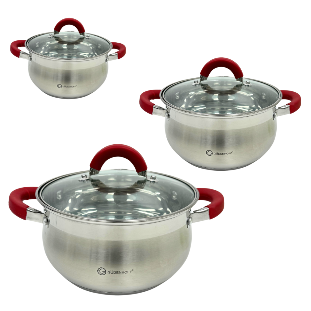 6 Pc Stainless Steel Pot Set - Miguel Moses