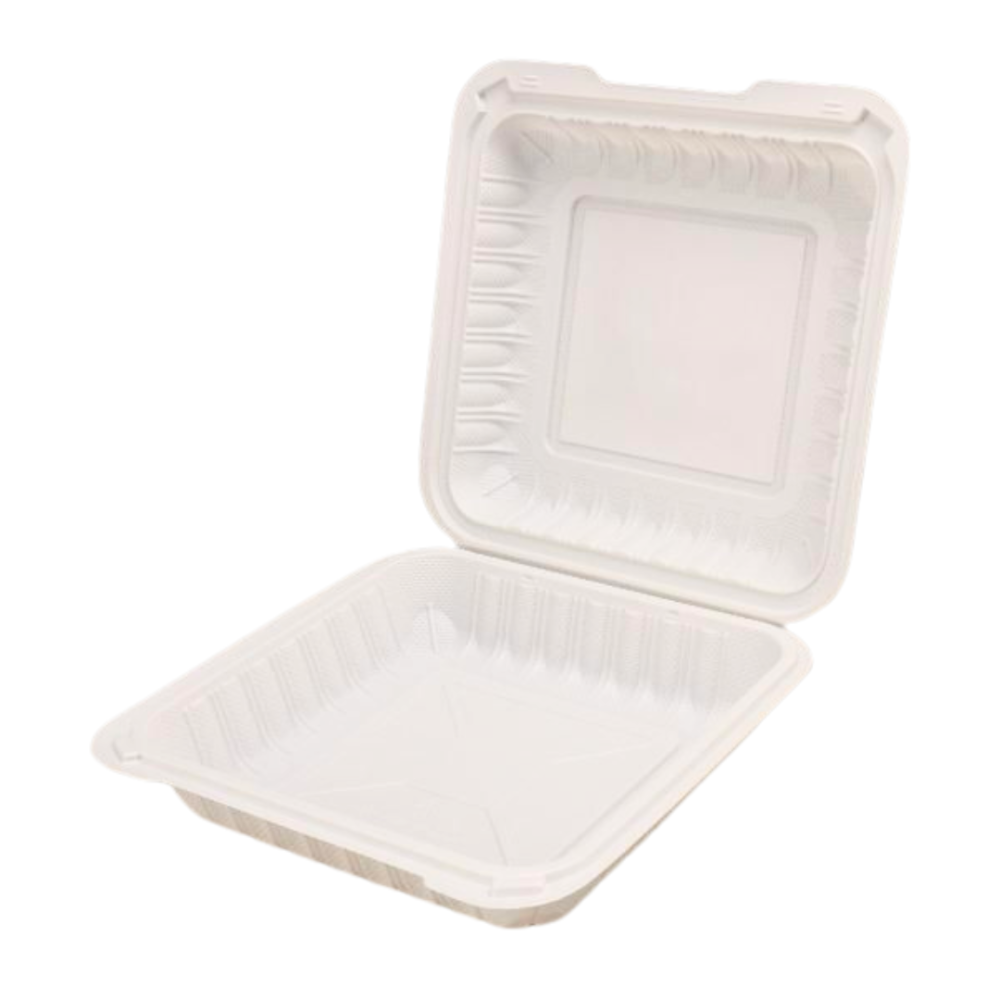 9″ Clamshell Container (CASE)-MFPP Material - Miguel Moses